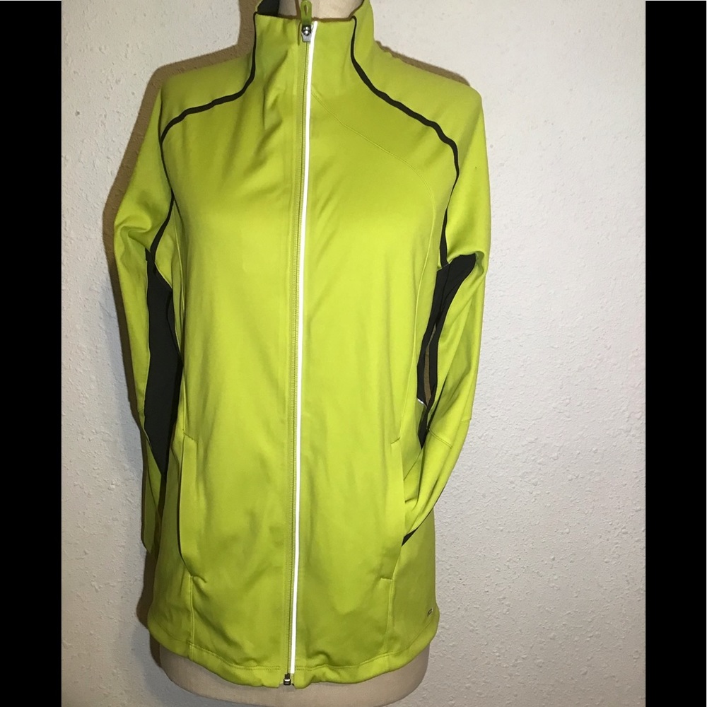 Salomon Yellow/ Black Zip Up Hiking Jacket Size Medium - Gem